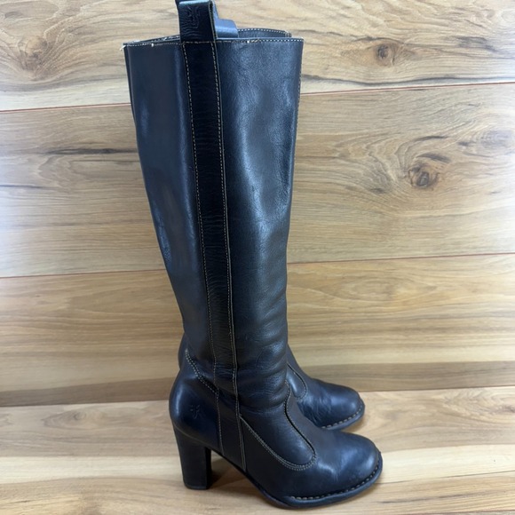 Frye | Shoes | Frye Villager Pull On Boots Womens 7 M Black Leather ...